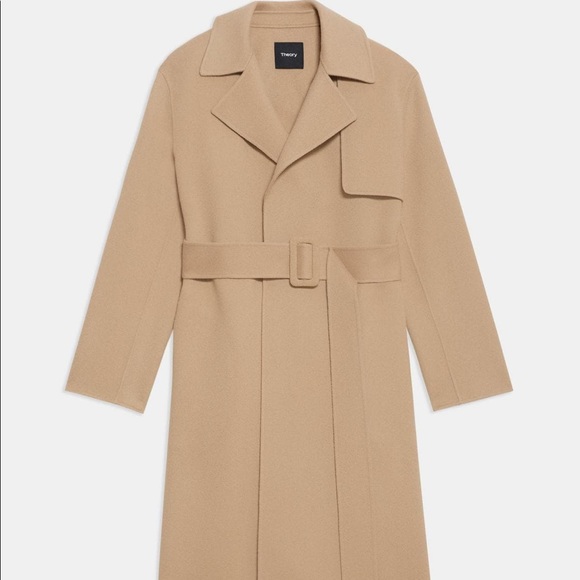 Theory | Jackets & Coats | Theory Wrap Trench Coat Doubleface Wool ...